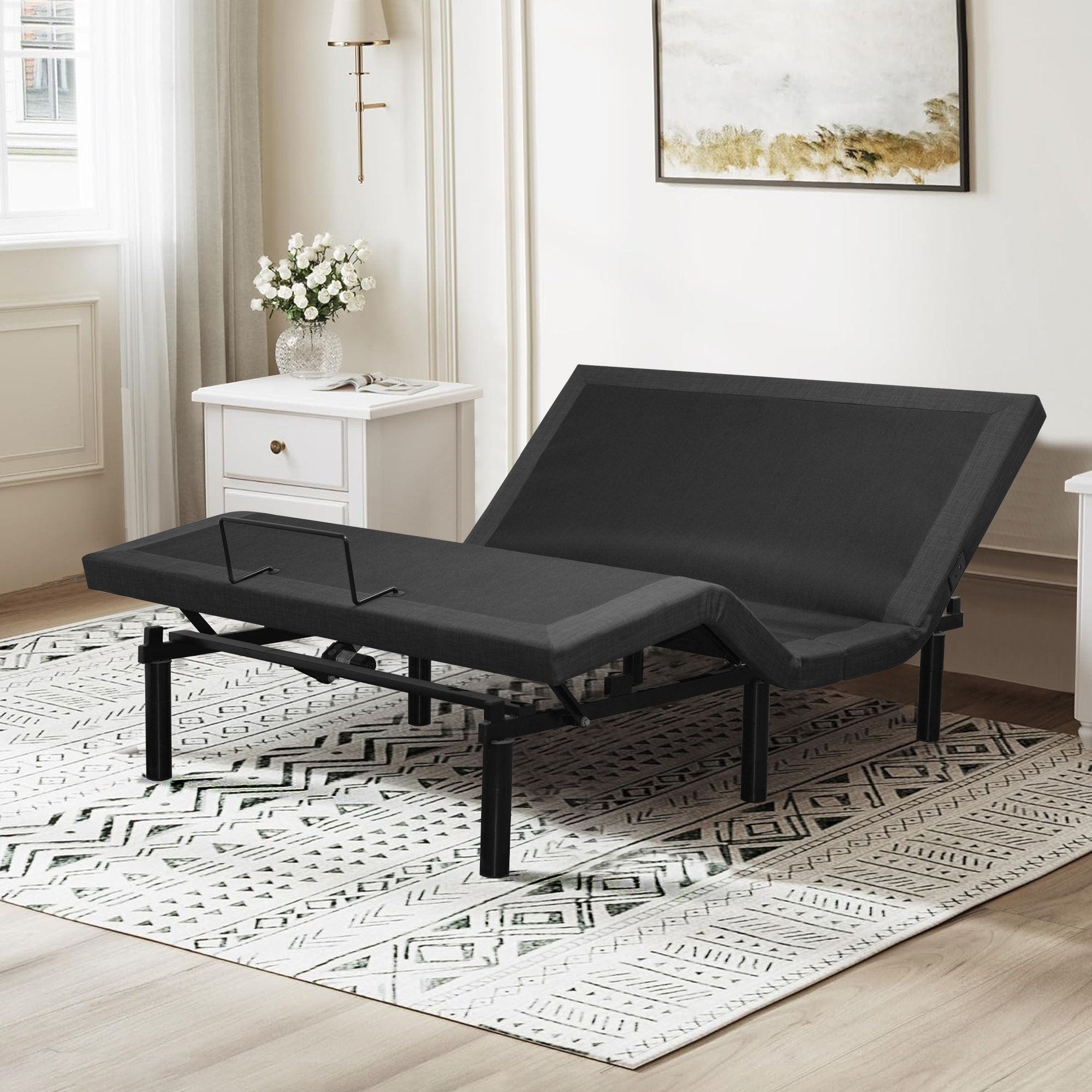 Alwyn Home 15"H Zero Gravity Adjustable Bed with Wireless Remote, 4 USB Ports, and Adjustable ...